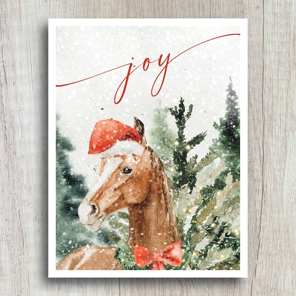 Horse Christmas Card - Etsy