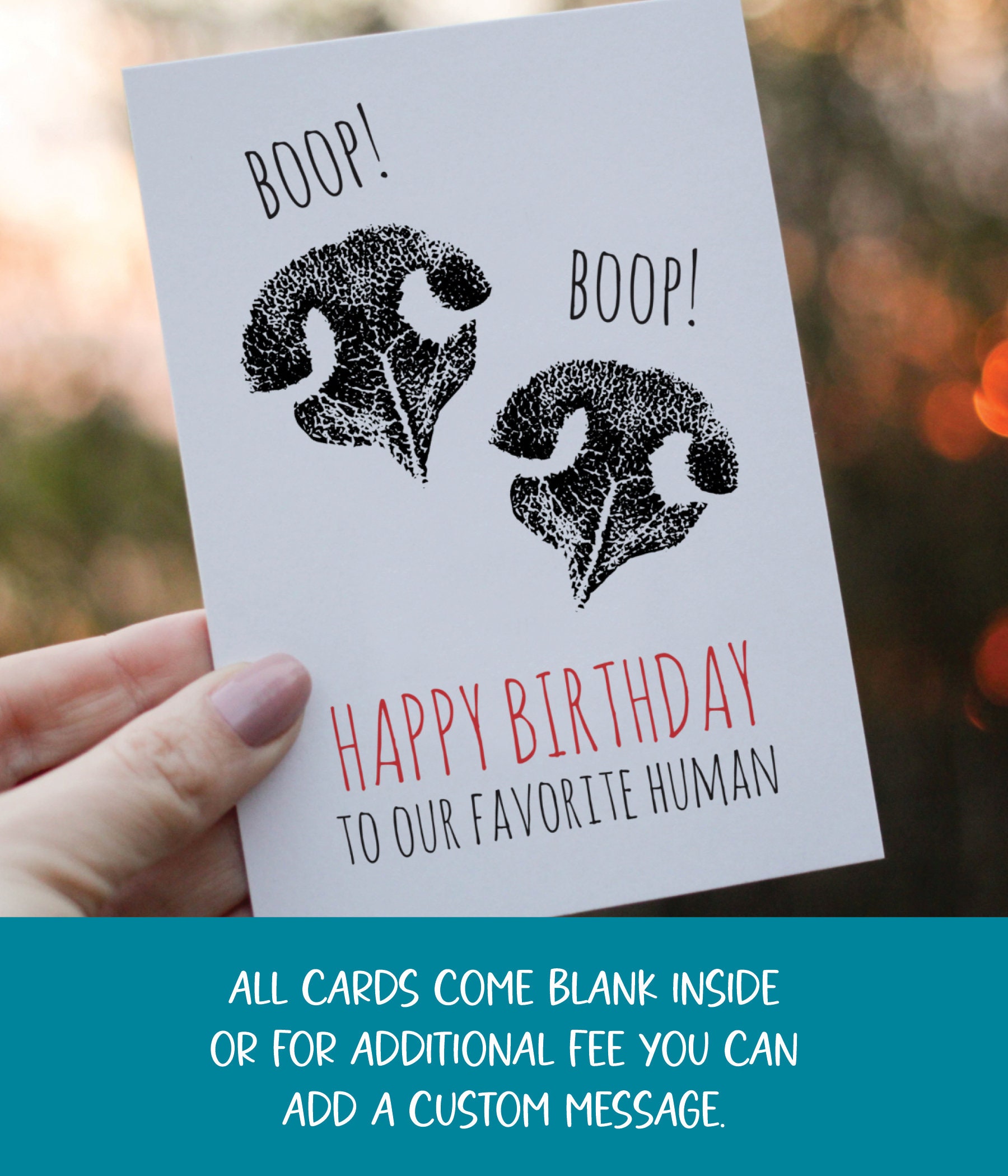 Boop Boop Happy Birthday to Our Favorite Human Card From the Dogs Dog ...