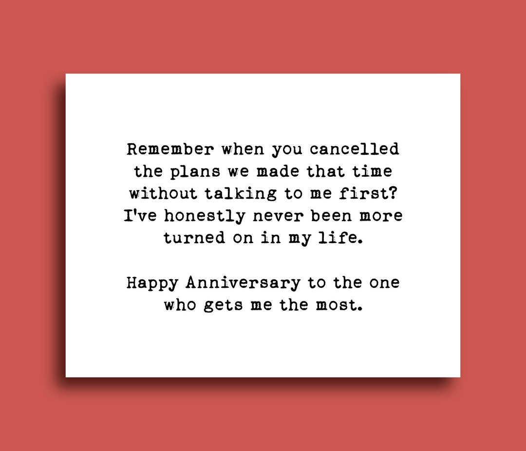 Funny Anniversary Card: "cancelled Plans" - I Love You Gift - Etsy