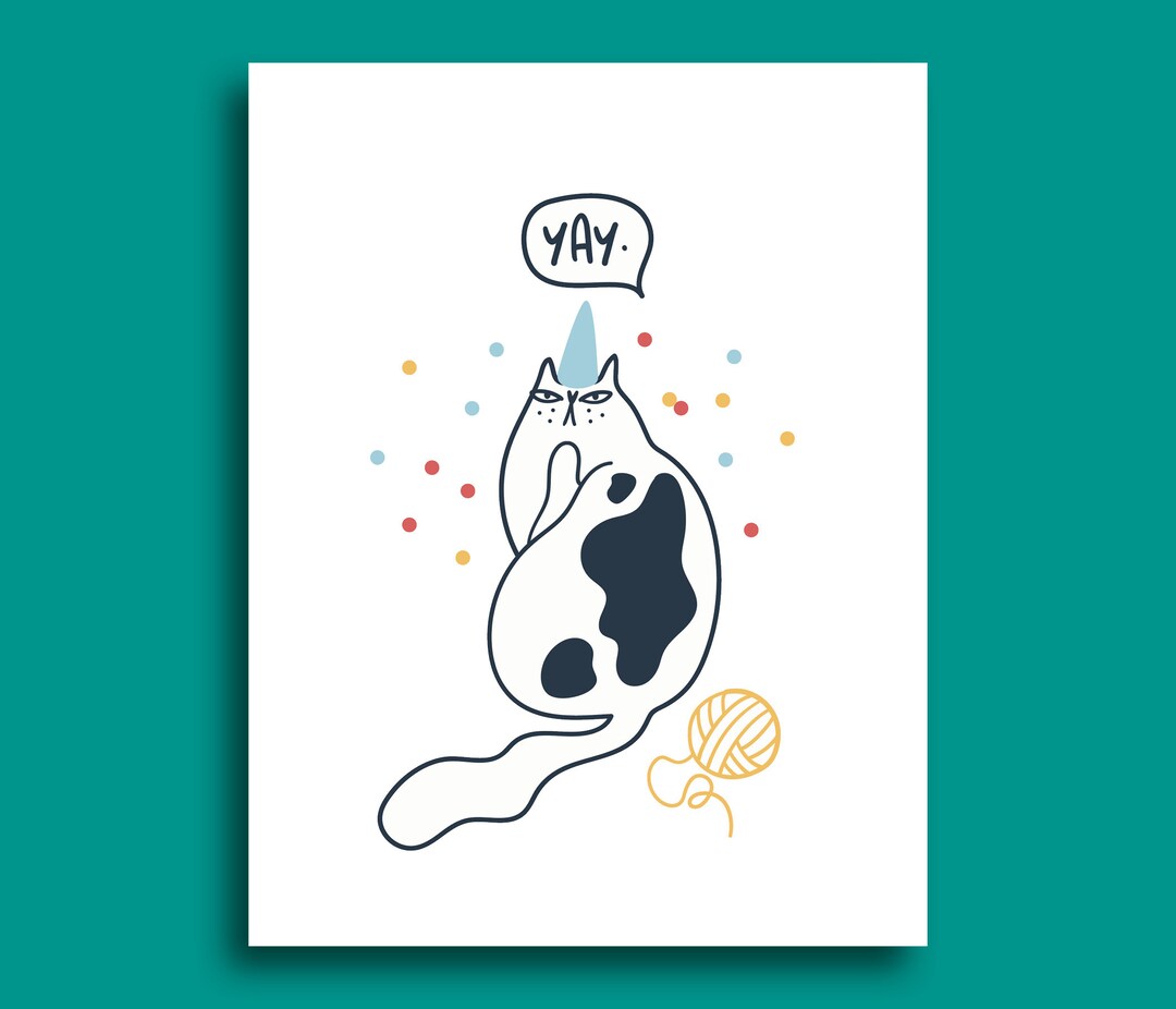 Funny Grumpy Cat Congratulations Card: Milestone Gift - Etsy