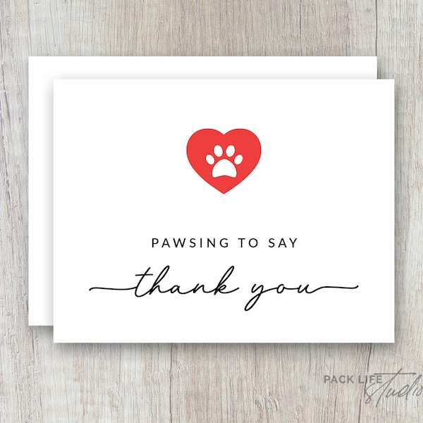 Dog Thank You Note - Etsy