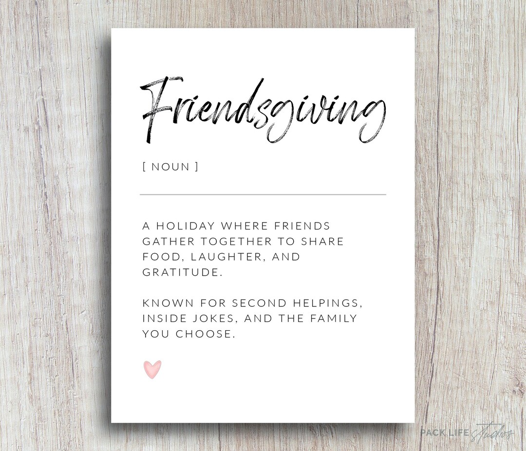 Friendsgiving Greeting Card | Friendsgiving Definition Card ...
