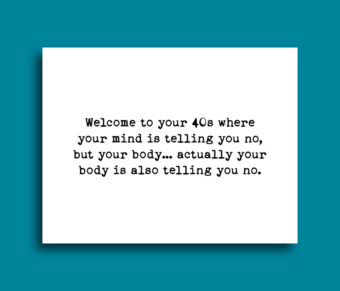 Welcome to Your 40s Funny Birthday Card Birthday Humor Birthday Gift ...