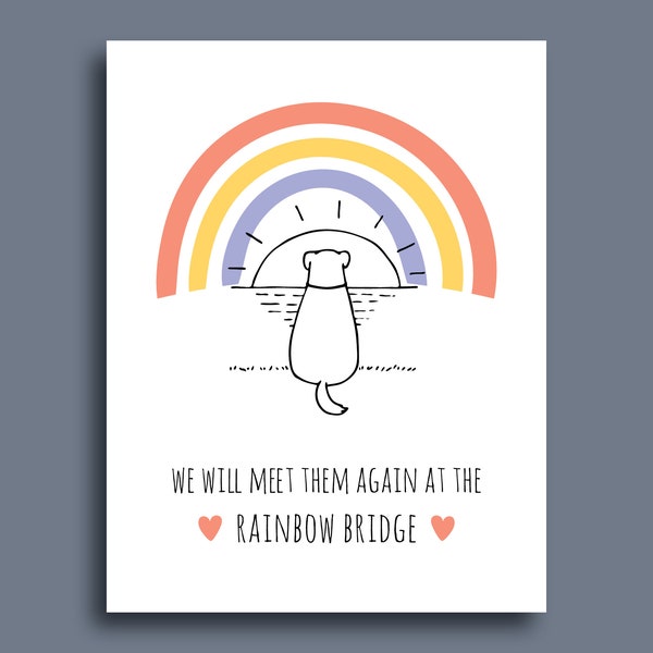 Rainbow Bridge Card - Etsy
