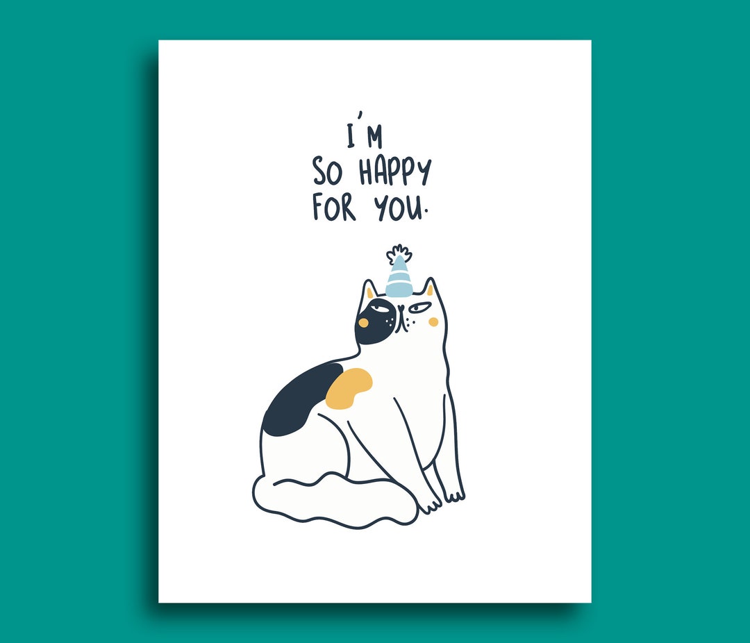 Funny Grumpy Cat Congratulations Card: Milestone Gift - Etsy