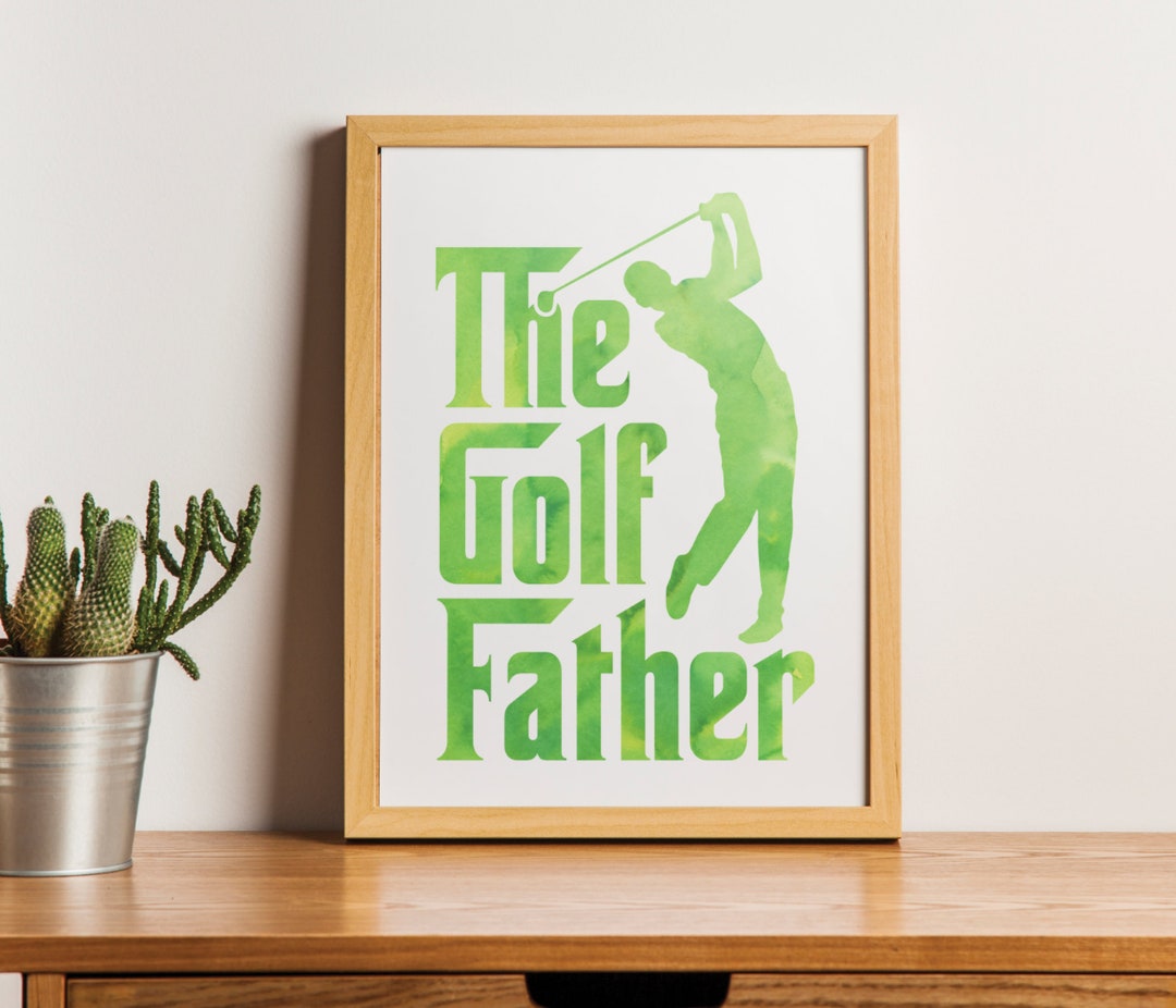 The Golf Father Art Print | Golf Typography Print | Father's Day Gift ...