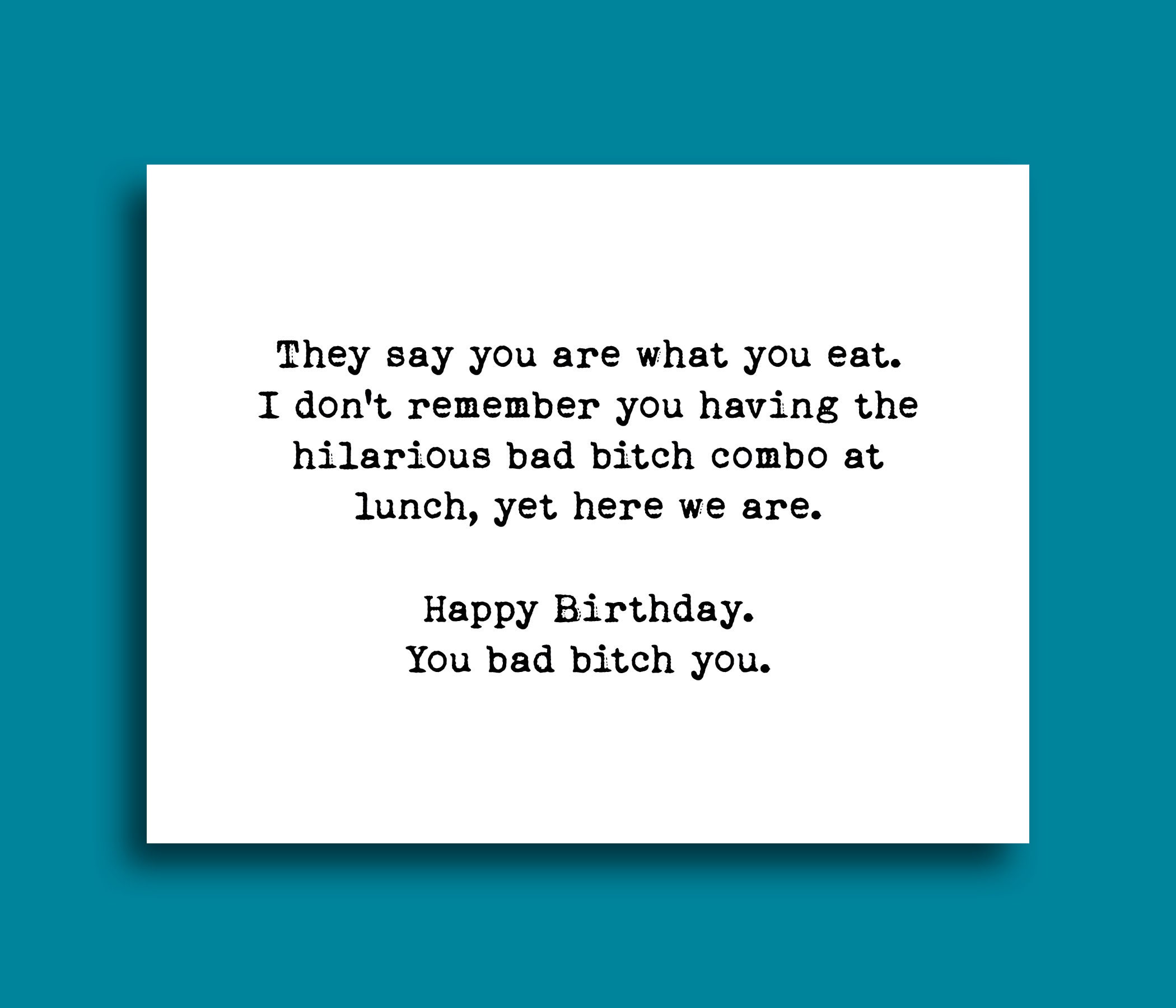 Bad Bitch Birthday Card | Birthday Humor | Birthday Gift for Her ...