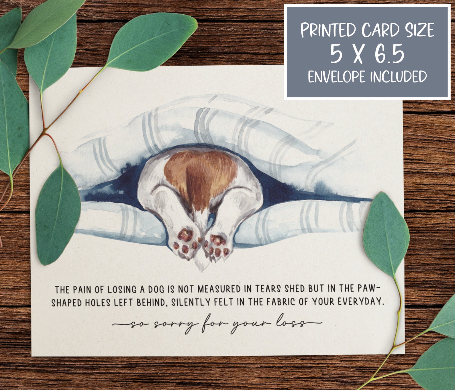 Pet Loss Sympathy Card: Grieving Dog Owner Keepsake - Etsy
