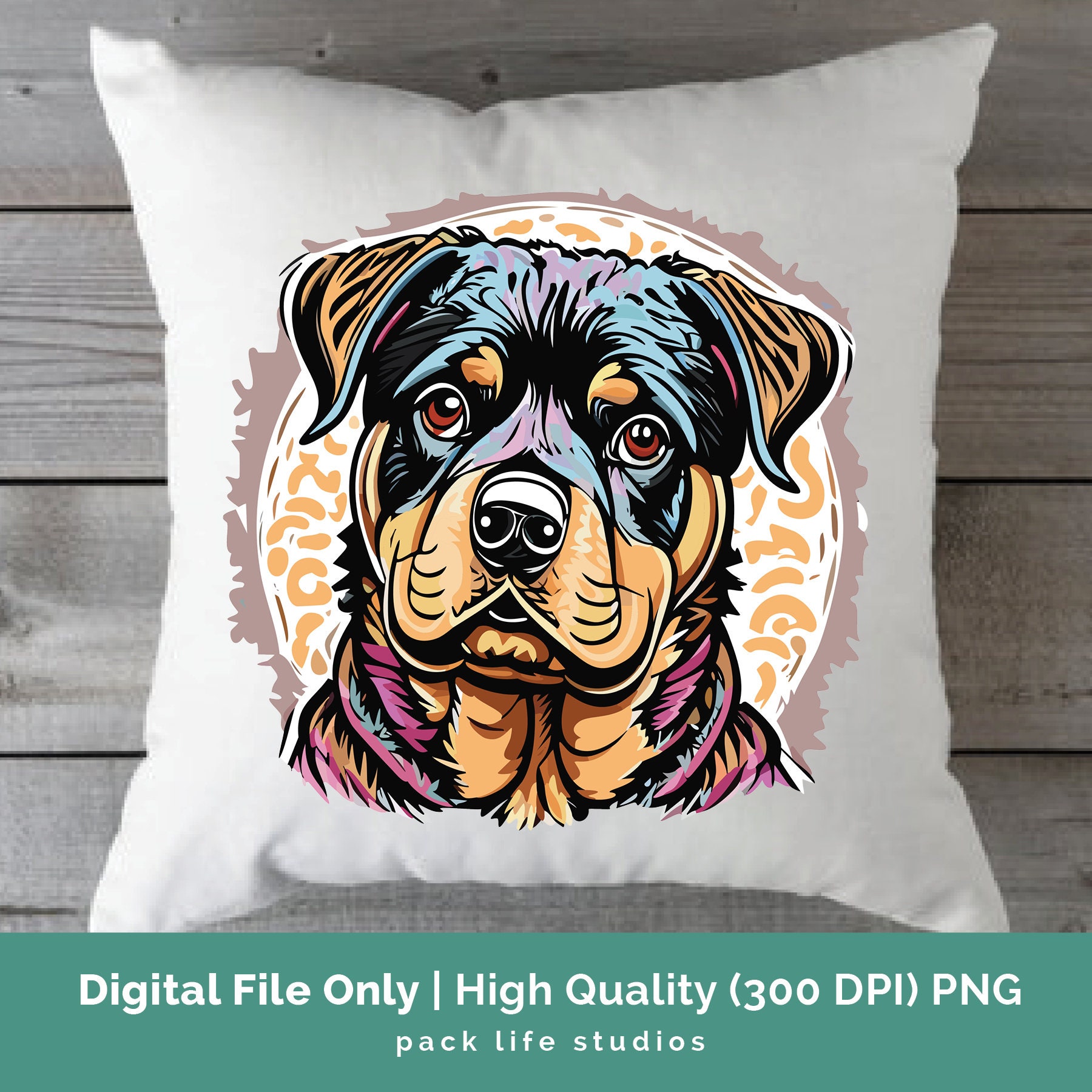 Rottweiler PNG Clipart Rottweiler T-shirt Design - Etsy