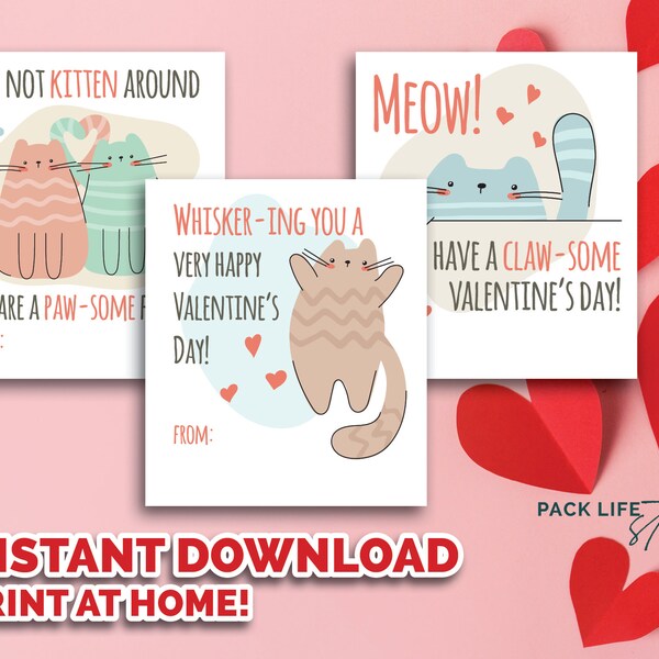 Cute Cat Card - Etsy