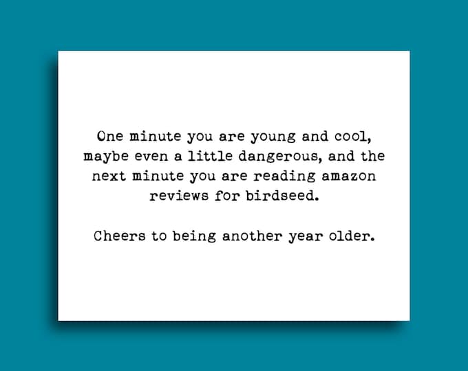 One Minute You're Young and Cool | Funny Birthday Card | Birthday Humor ...
