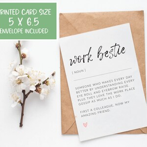 Work Bestie Greeting Card: Funny Friendship Gift for Coworker - Etsy