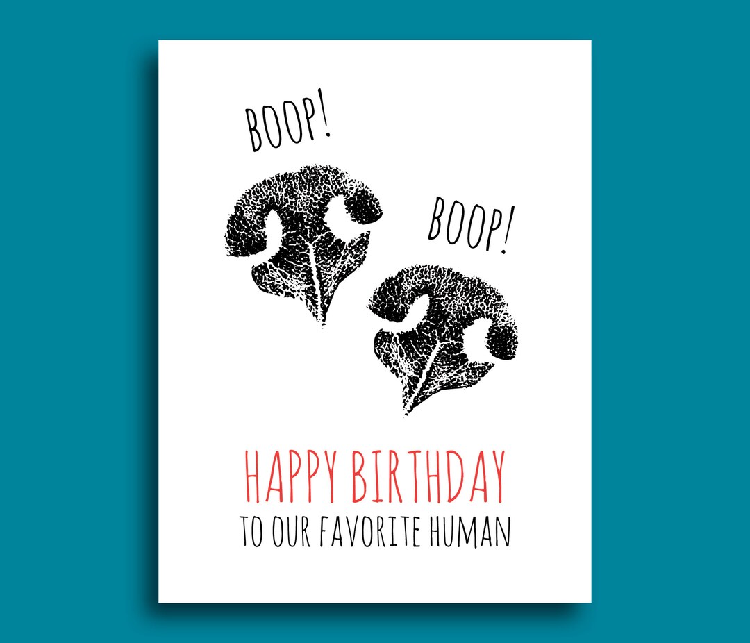 Dog Nose Print Birthday Card: From the Dogs - Etsy