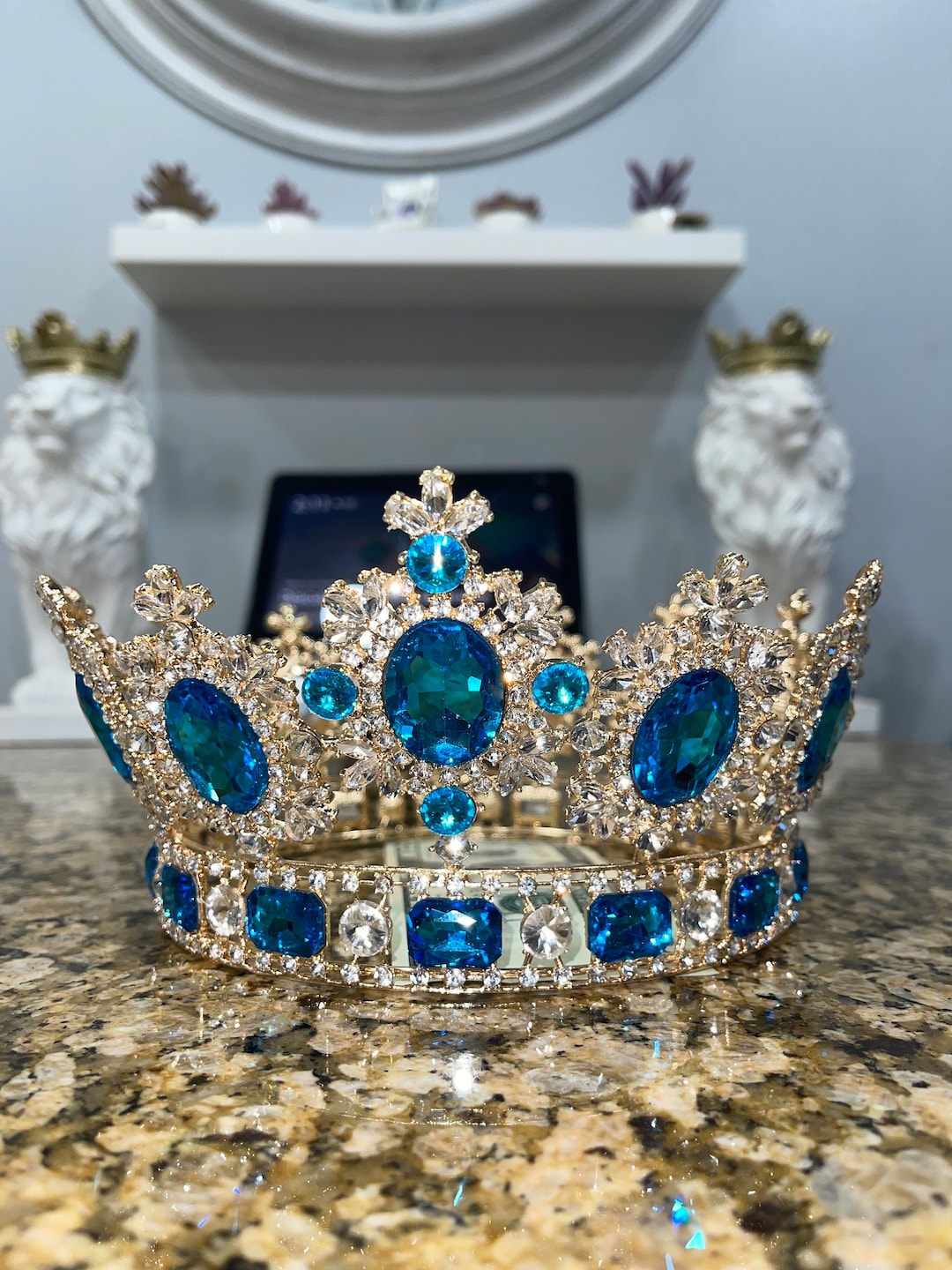 Crown Corona Yemaya Azul Celeste Grande - Etsy
