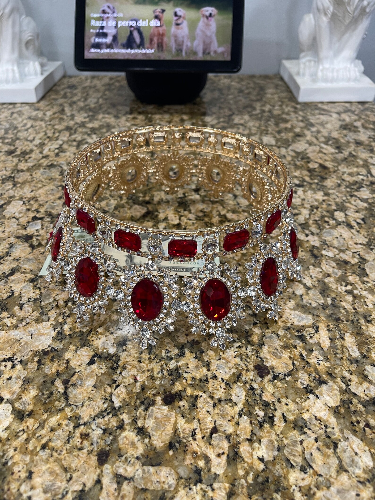 Crown Corona Chango Grande Rojo Y Silver - Etsy