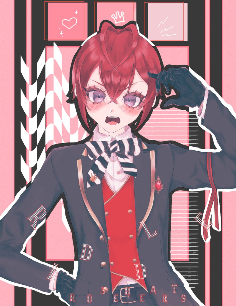 Riddle Rosehearts Medium Print - Etsy