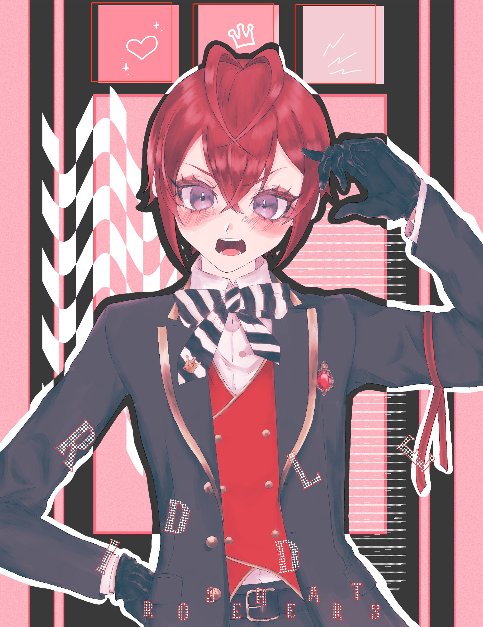 Riddle Rosehearts Medium Print - Etsy