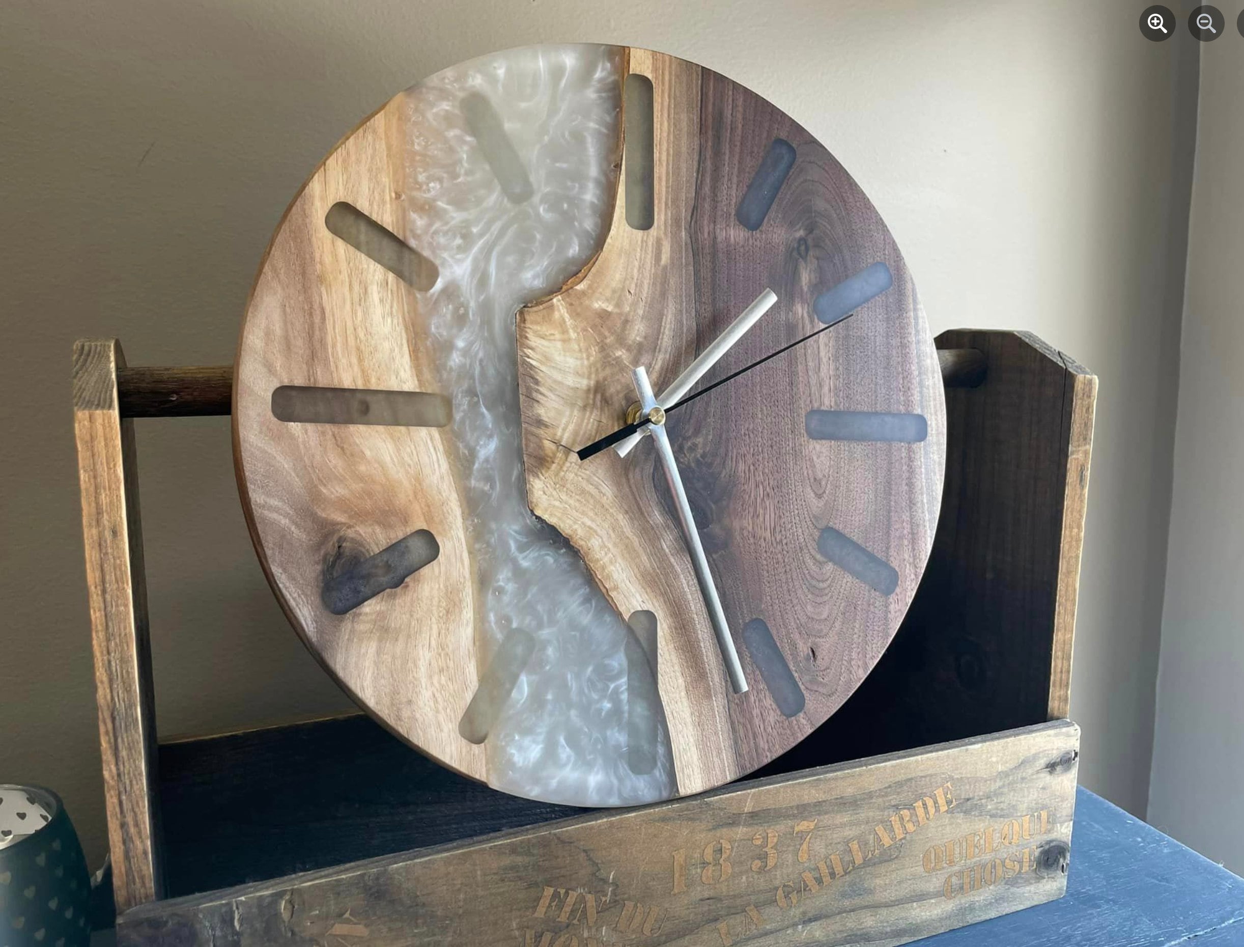 Personalized Wood and Epoxy Clock - Etsy