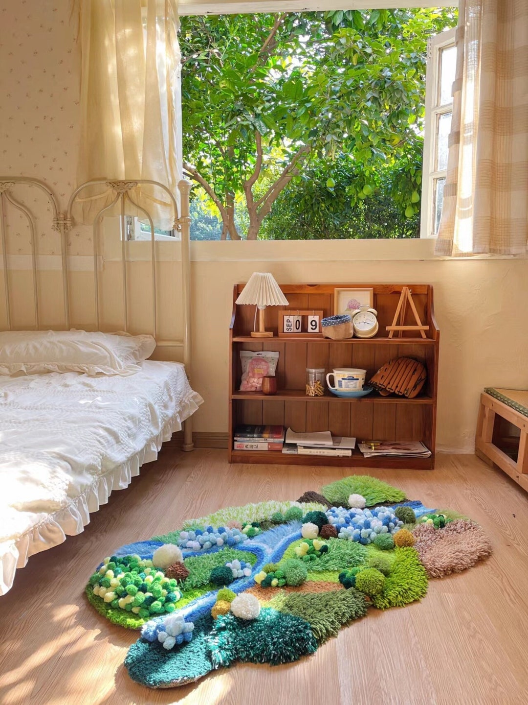 Moss River Carpets Hand Hooked Grass Rug Custom 3D Rugs - Etsy