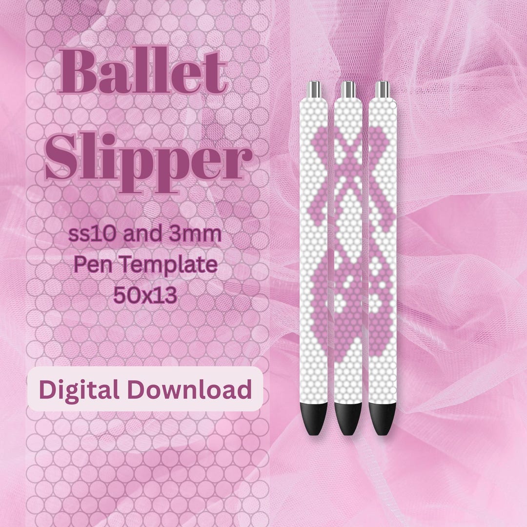 Ballet Slipper Pen | Rhinestone Template | Ss10 3mm - Etsy