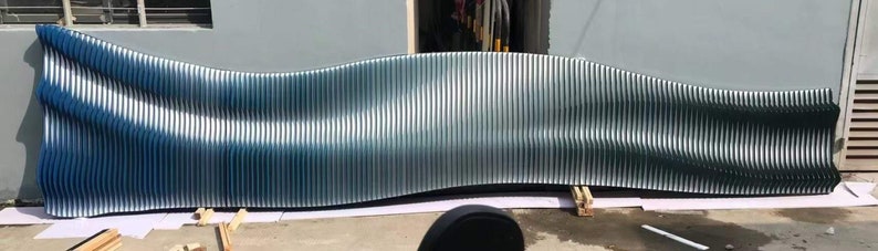 Wave Wall Sculpture, Ocean Wall Sculpture, Parametric, Abstract Line 3D ...