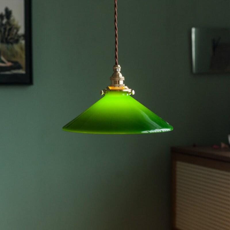 Green Pendant Light - Etsy