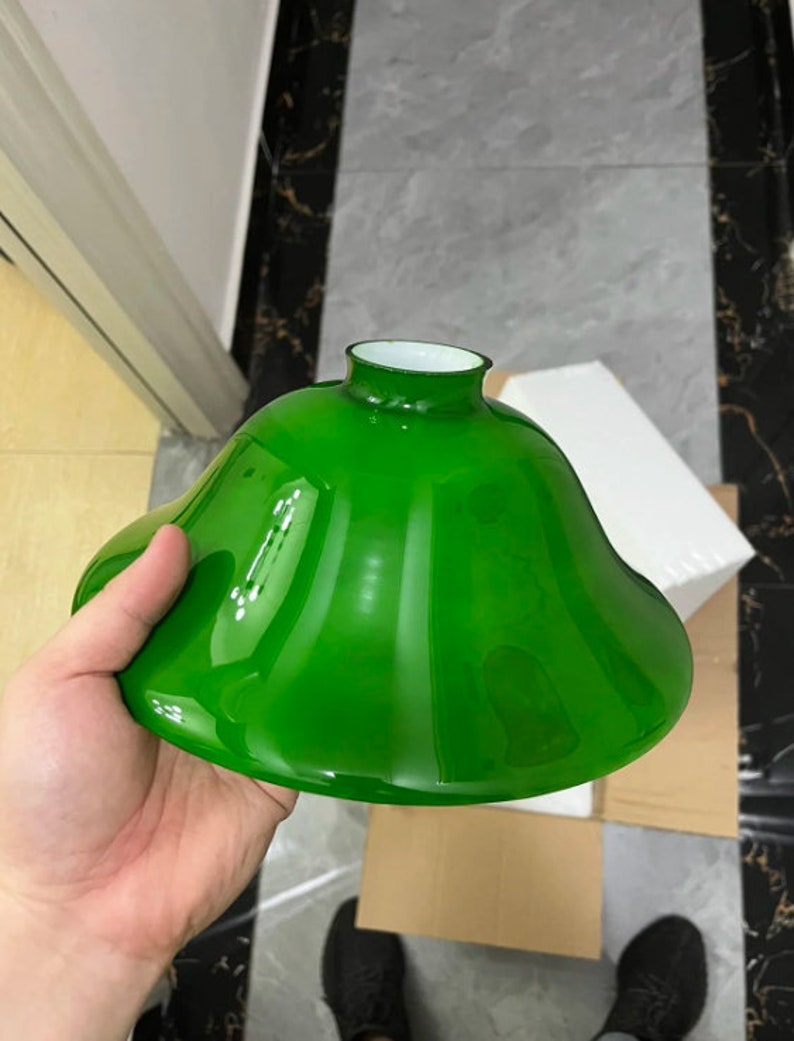 Handcrafted Green Glass Pendant Light Victorian Style Lighting Fixtures ...