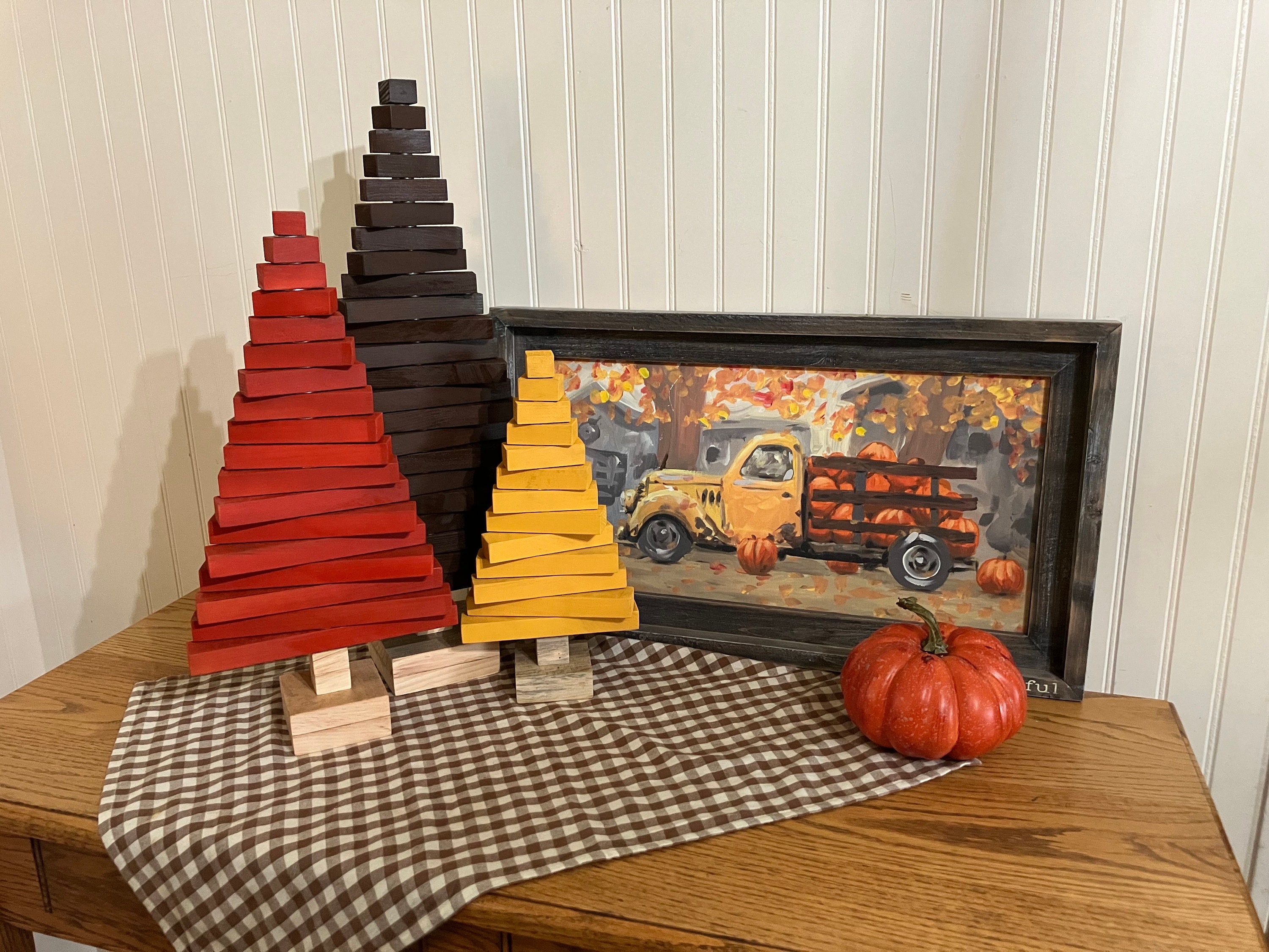 Wooden Fall Tree Decorations - Etsy