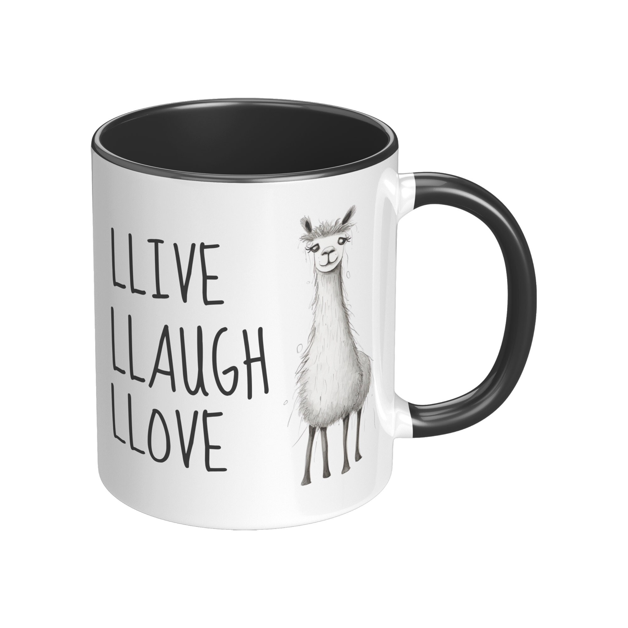 Funny Llama Mug | Funny Mugs Funny Animal Mug Funny Live Laugh Love Mug ...