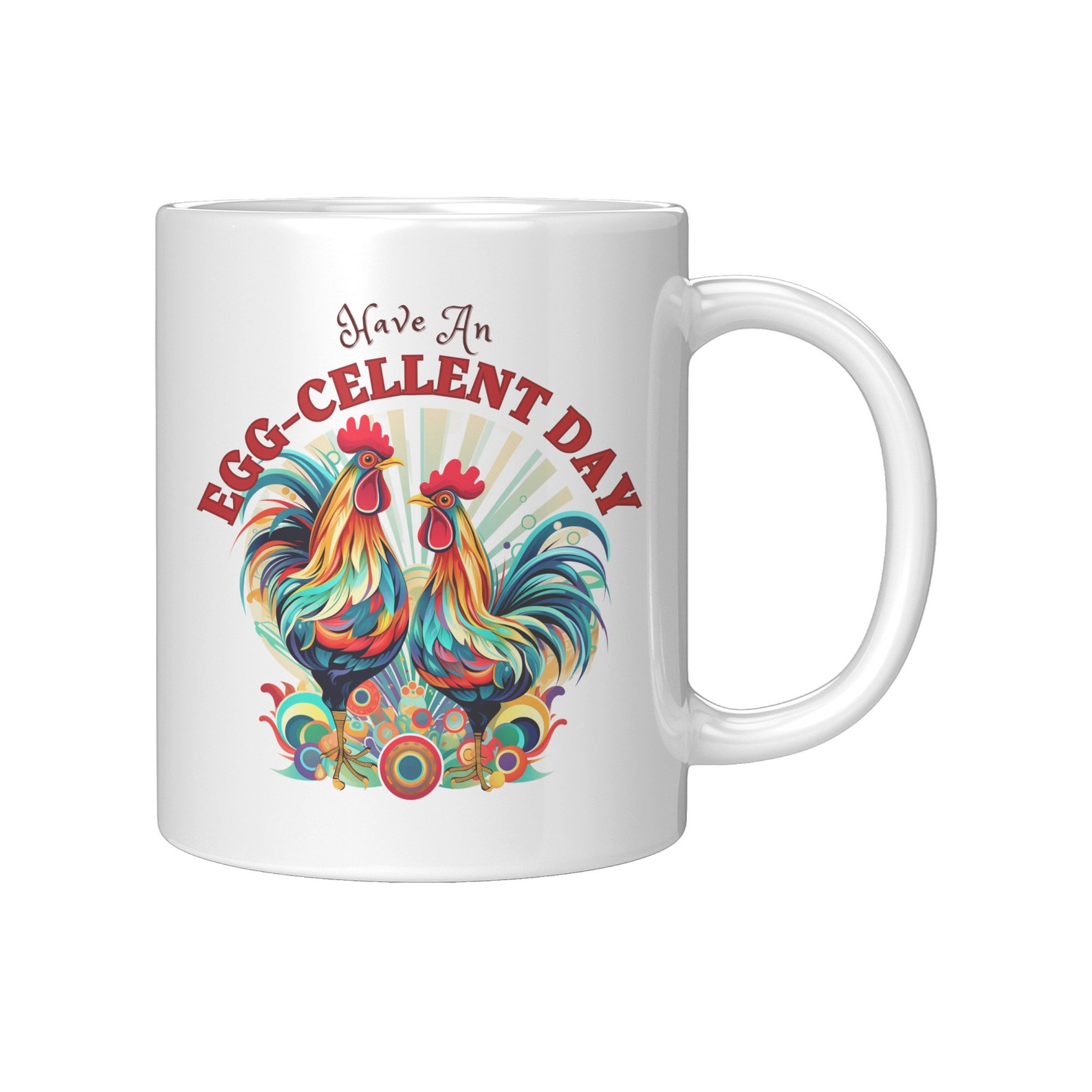 Have an Egg-cellent Day | Funny Rooster Mug Hen Coffee Mug Gift Idea ...