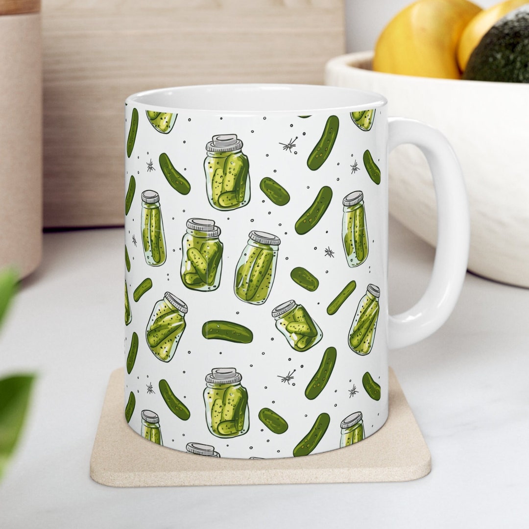 Pickle Pattern Mug | Funny Mug Funny Pickle Mug Funny Pickle Gift ...