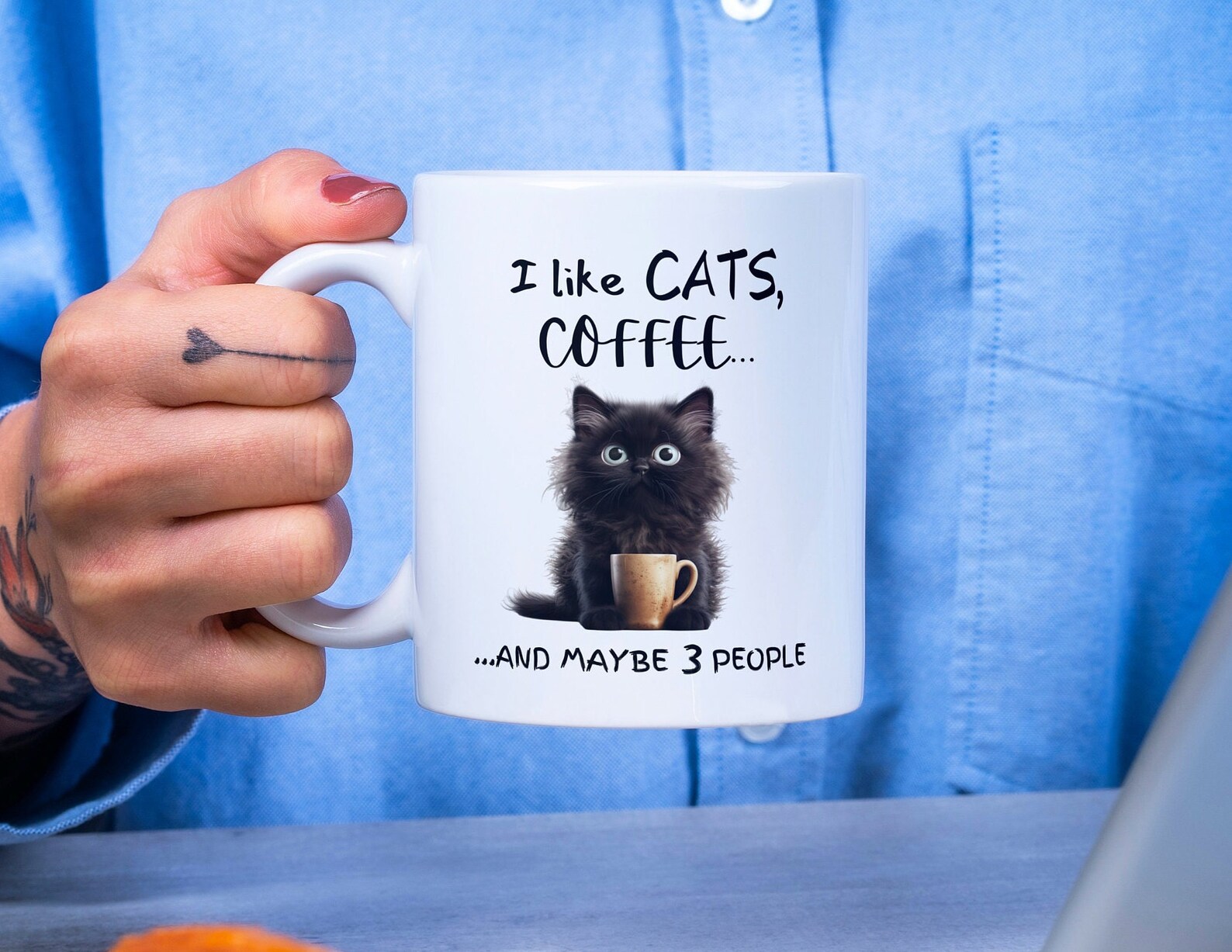 Funny Mug Funny Cat Mug I Like Cats Coffee and Maybe 3 People Coffee ...