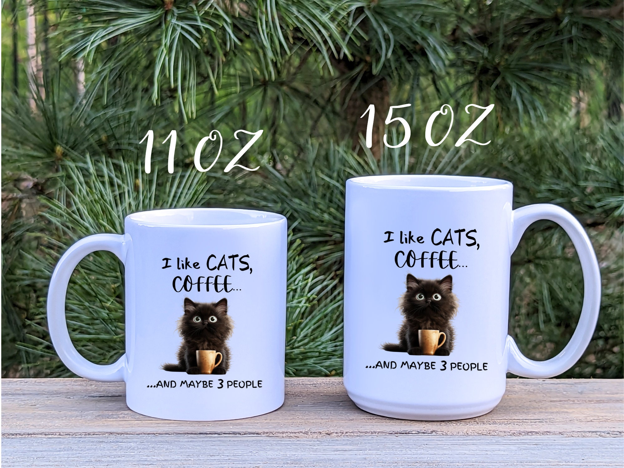Funny Mug Funny Cat Mug I Like Cats Coffee and Maybe 3 People Coffee ...