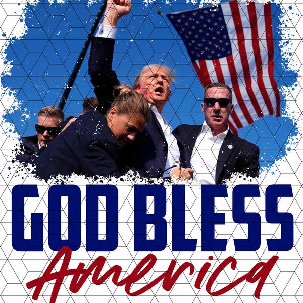 Trump God Bless America Png - Etsy