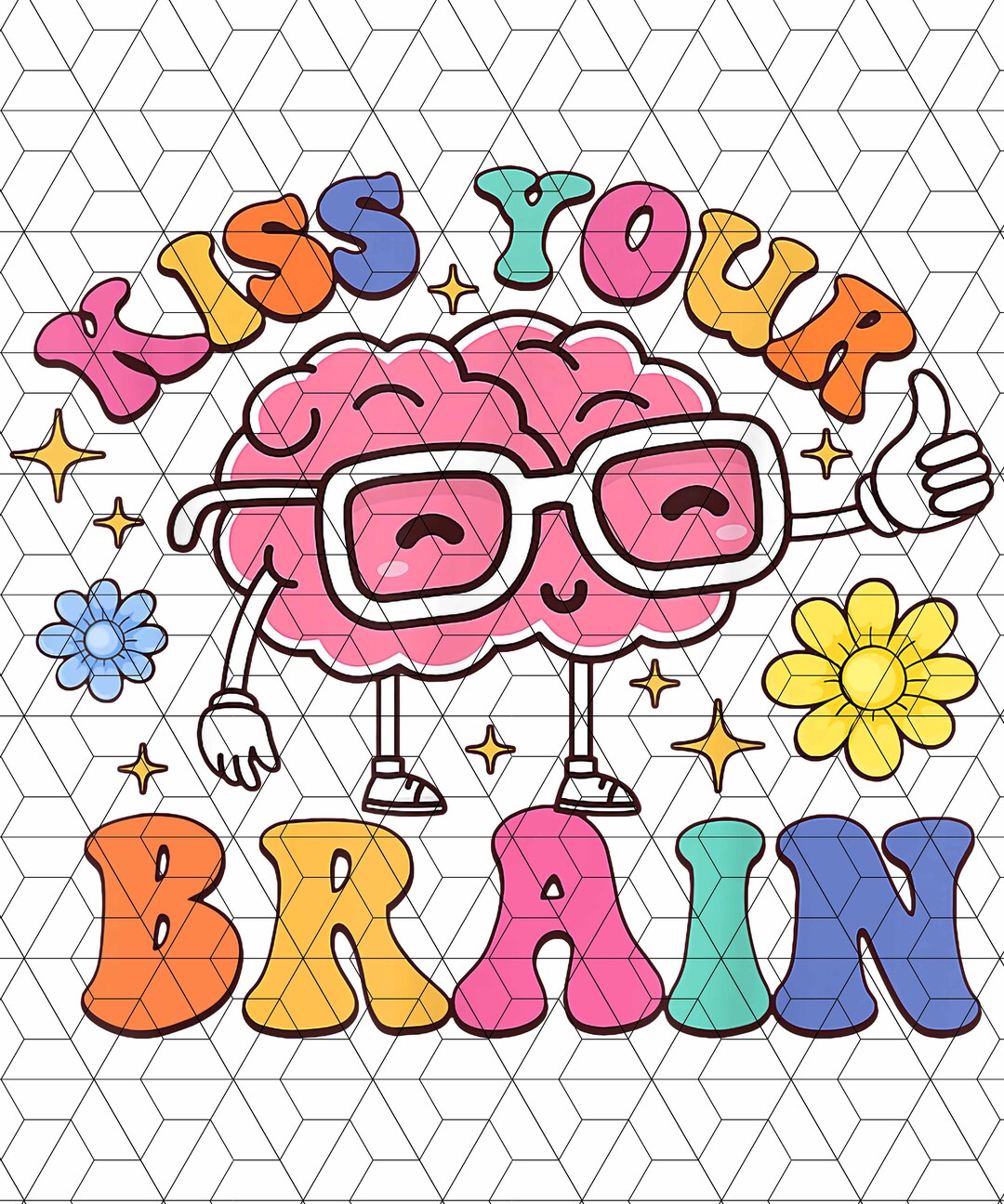 Kiss Your Brain Png, Cute Teacher Appreciation Png, Back to School Png ...