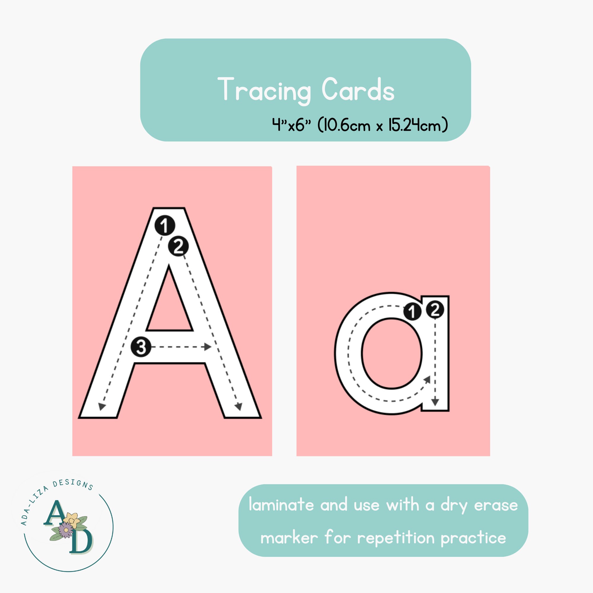 Toddler/pre-k Alphabet Flashcards - Etsy