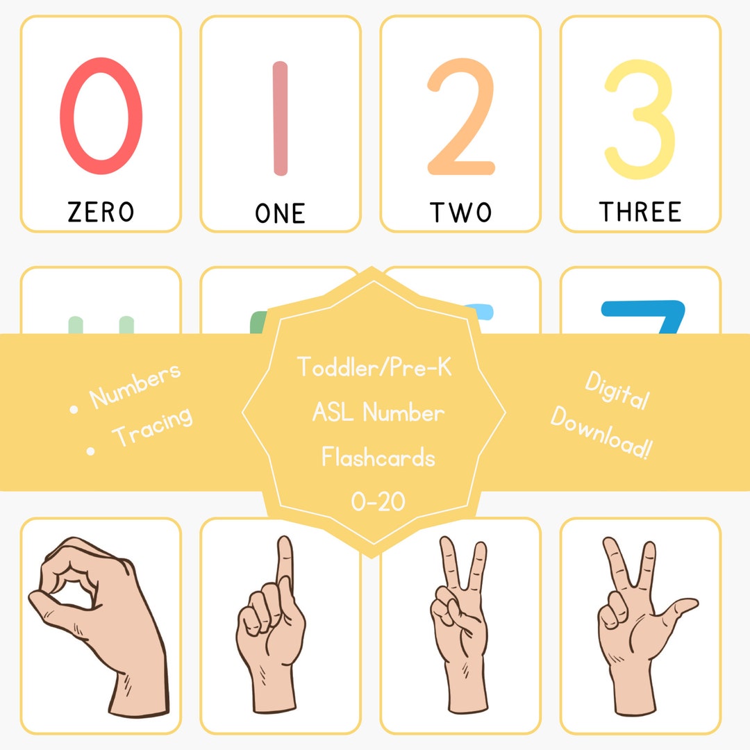Toddler/pre-k Number Flashcards - Etsy