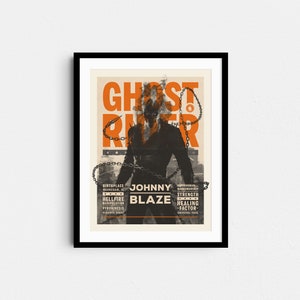 Ghost Rider Print Comic Book Style 12x16 In. - Etsy