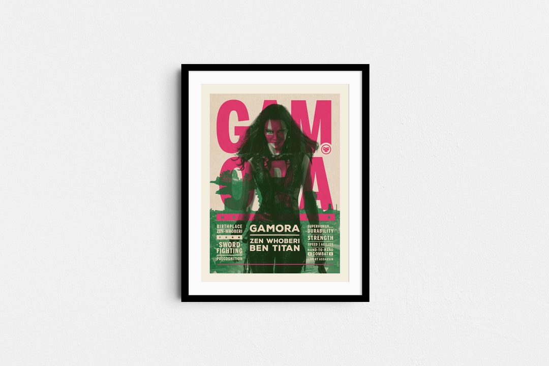 Gamora Print Comic Book Style (12x16) In. - Etsy