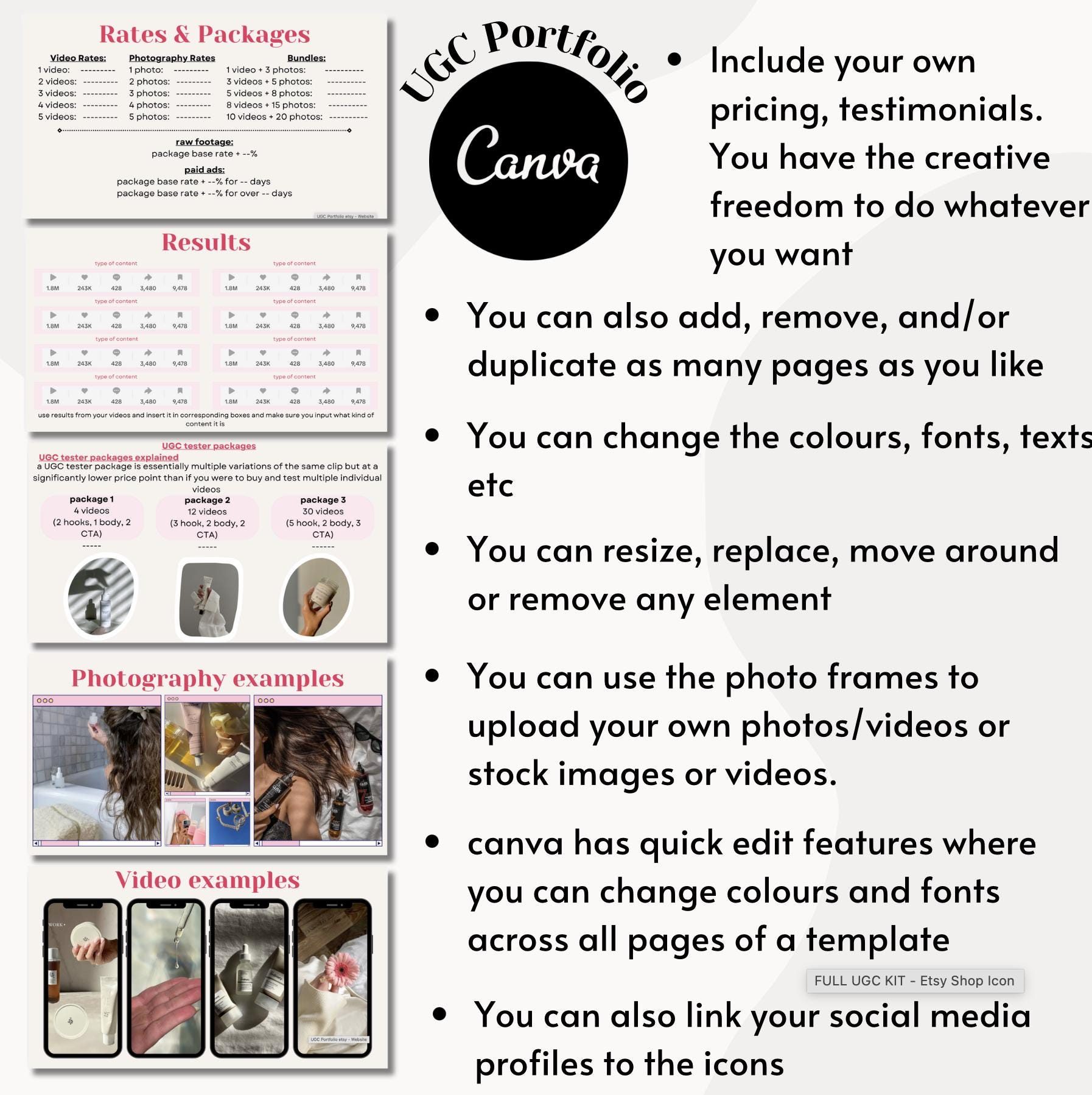Full UGC Kit Everything You Need to Start UGC, Portfolio, Media Kit ...