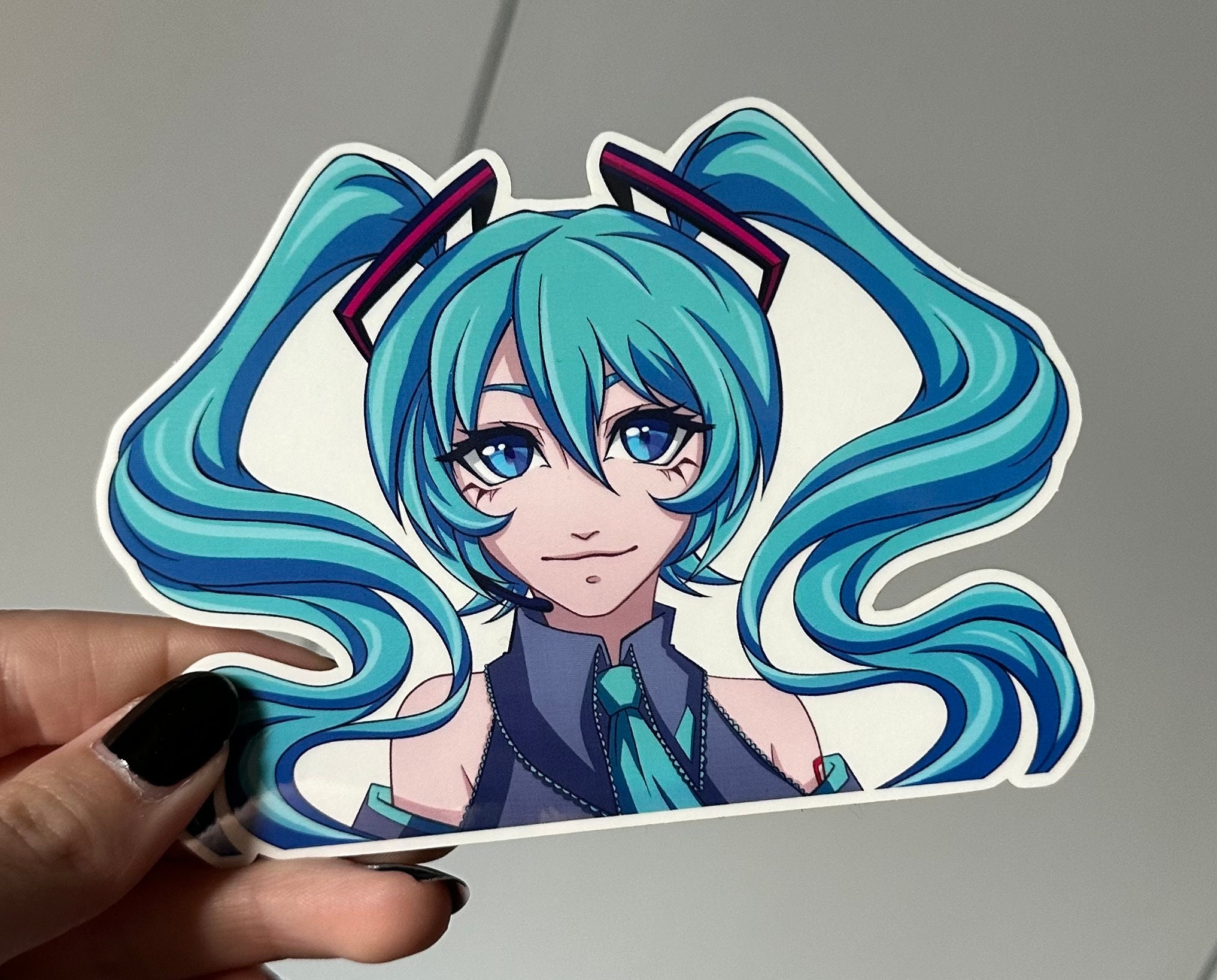 Hatsune Miku Clear Peeker Stickers - Etsy