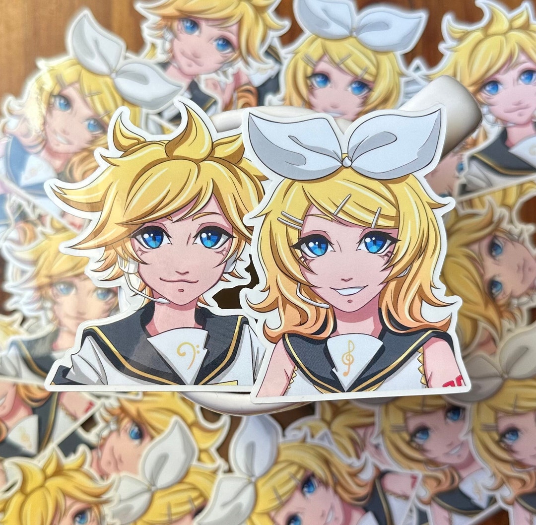 Rin and Len Kagamine Vocaloid Peeker Stickers - Etsy