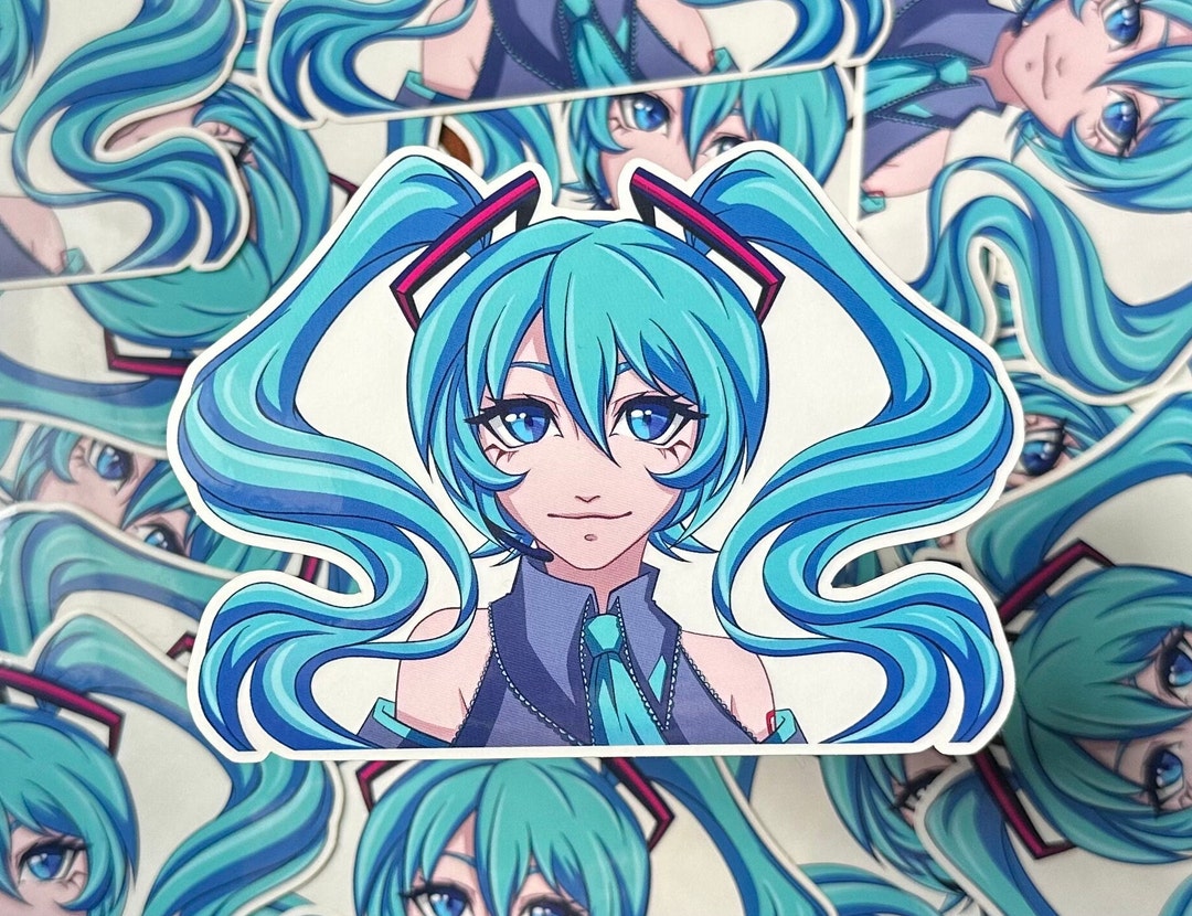 Hatsune Miku Clear Peeker Stickers - Etsy