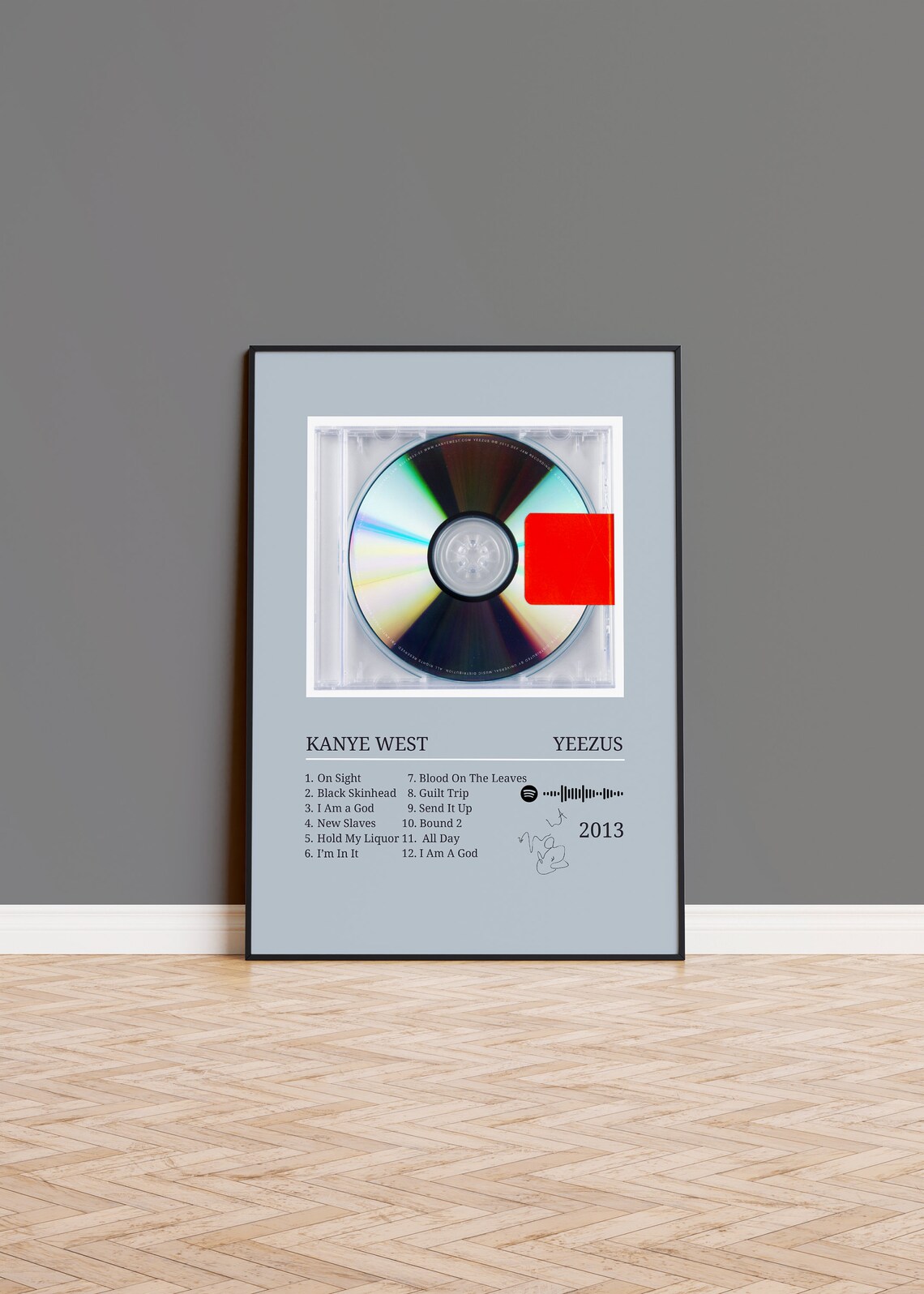 Yeezus Album Poster Album Poster Kanye West Poster Album Print