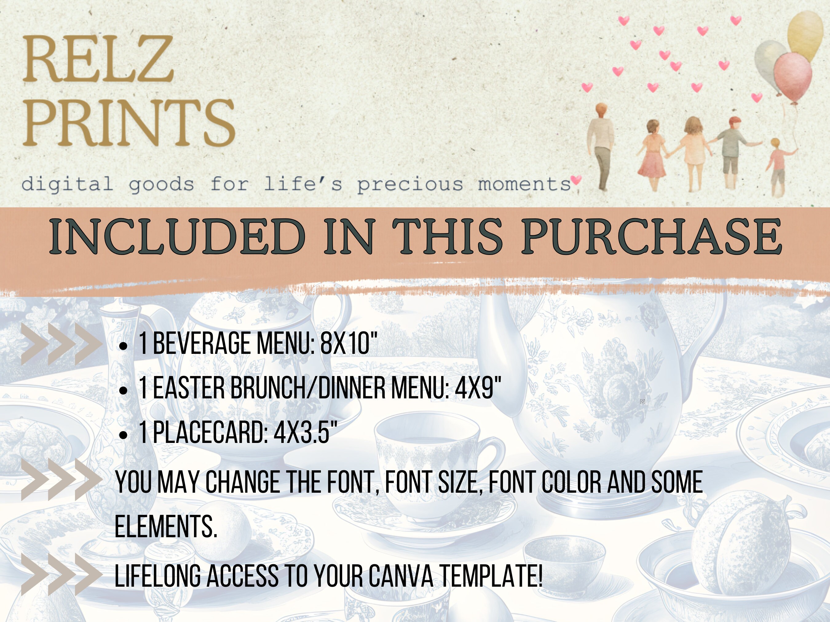Editable Easter Bunny Themed Menu Cards, Easter Food Menu Template ...