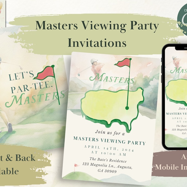 Masters Party Invitation - Etsy