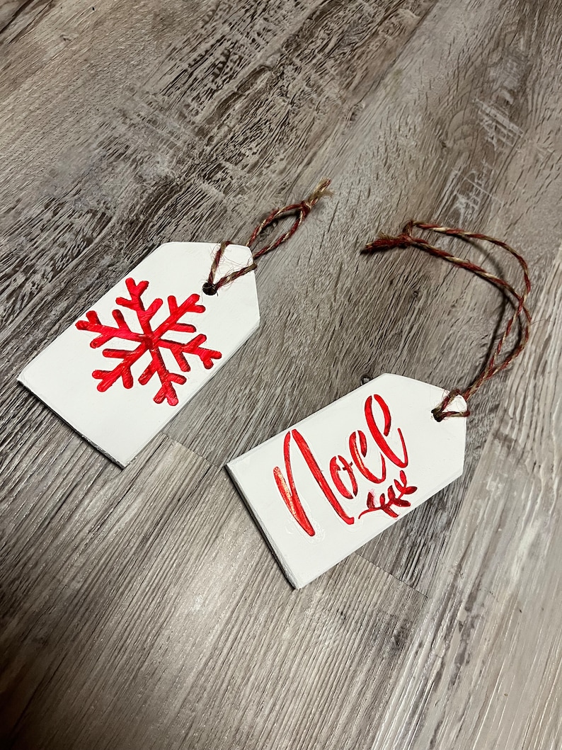 Wooden Christmas Tags and Ornaments - Etsy