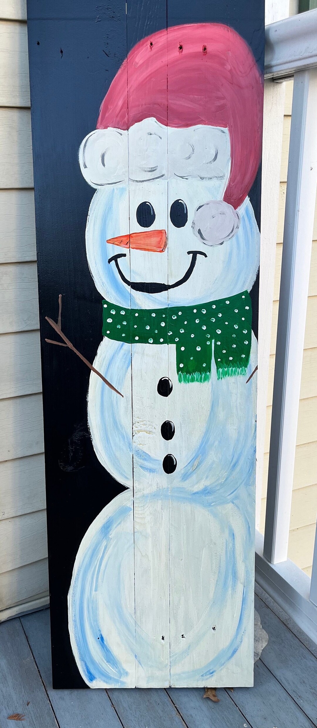 Snowman Porch Leaner - Etsy