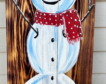 Snowman Leaner/ Winter Decor/ Christmas Decor - Etsy