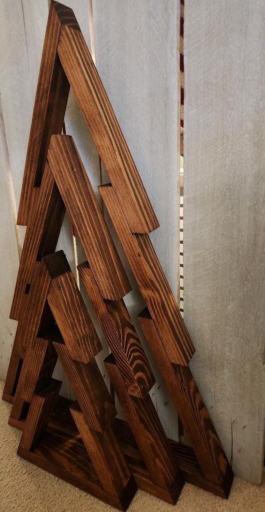 Wooden Standing Trees- Set of 3 - Etsy UK